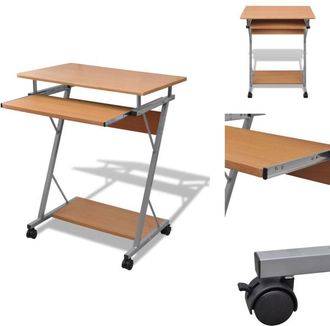 vidaXL Vidaxl - Computertisch Computerwagen pc Tisch Bürotisch Laptop auf Rollen braun - Computertisch - Schreibtisch - Bürotisch - Laptoptisch - PC-Tisch