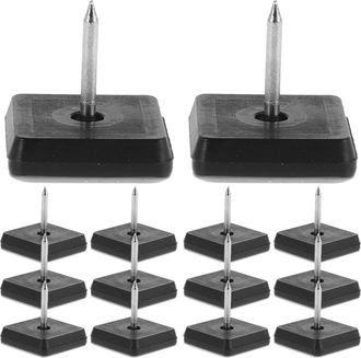 DOITOOL 20 St&uuml;ck 20 teiliges Nagel M&ouml;belgleiter Quadratisch Beschichtet f&uuml;r Teppich Hartb&ouml;den Stabile Stuhlbein Bodenschoner Ger&auml;uscharme M&ouml;belgleiter f&uuml;r Ein
