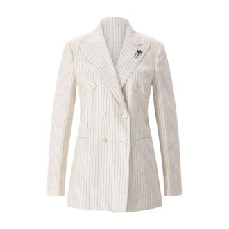 Lardini Femme, Vestes, Beige, Taille: 38 FR Blazer crois&eacute;