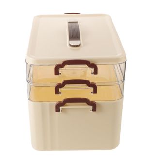 Angoily Große Medizinbox mit Griff Mobiler Kunststoff Organizer für Zuhause Büro Reise Medikamenten Aufbewahrung Sortiert und Leicht Zugänglich für Bad und St