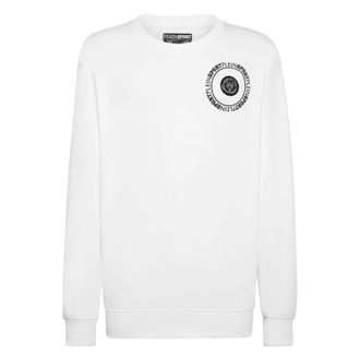 Plein Sport Roundneck Sweatshirt Carbon Tiger - - Sport - Herren - Wei&szlig; - 3XL