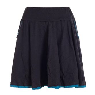 vishes Alternative Bekleidung - einfarbiger kurzer Damen-Rock Mini-Rock Tanz-Rock Baumwollrock schwarz 36