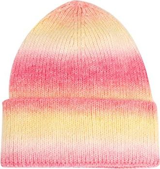 Generic Bonnet court en tricot coupe-vent chaud d&eacute;grad&eacute; tie dye chapeau tricot&eacute; en laine chapeau dhiver pour homme par temps froid, F, Taille unique