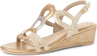 Marco Tozzi Femme Sandale 2-28200-44, Peigne doré, 40 EU