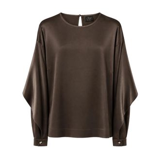 Clips Bluse - - Blouses & Shirts - Damen - Braun - 3XL