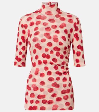 Stella McCartney T-shirt en r&eacute;sille imprim&eacute;