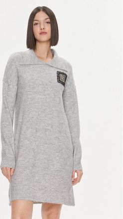 Liu Jo Strickkleid 5F3036 MA08O Grau Regular Fit