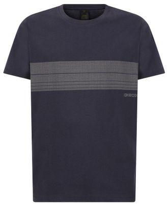 Geox Mens M Print T-Shirt, Blue Nights, S