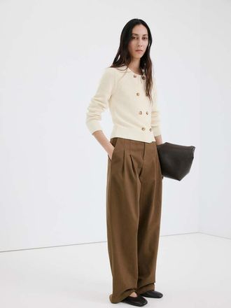 Mango Veste maille boutons &eacute;cru - Femme - XS - MANGO