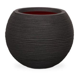Capi Capi - Pot a fleurs Nature Rib rond 40 x 32 cm noir KBLR270 424217
