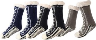 Generic Accordinglye Chaussons en cachemire ultra épais pour la maison Chaussettes dhiver chaudes douces et antidérapantes pour homme et femme, 3 pièces F, Ta