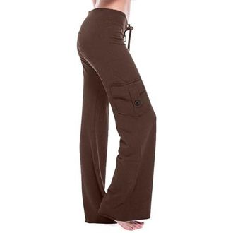 Generic Pantalon long pour femme - Taille haute - Extensible - Push Up - Rehausseur de fesses - Pantalon de yoga ample - Taille &eacute;lastique - Pantalon de joggin