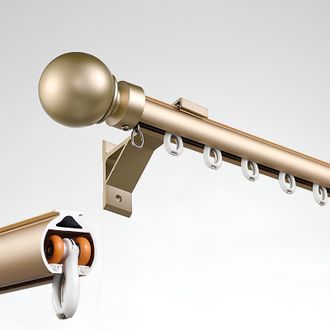 Generic Gardinenstange Mit Halterungen, Beschlagset, Fensterstangen, Robuste Vorhangstange Aus Aluminium, 70-600 cm, F&uuml;r Wohnzimmer, Schlafzimmer, B&uuml;ro, Krank