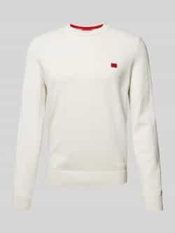 HUGO BOSS Strickpullover mit Label-Badge Modell San Cassius