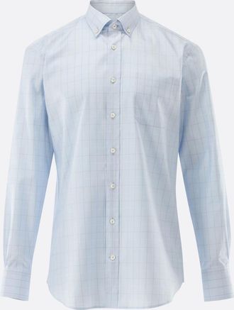 van Laack Kariertes Oxford Hemd mit Button Down