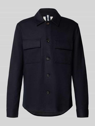 Profuomo Regular Fit Hemdjacke mit Kentkragen und Brusttaschen
