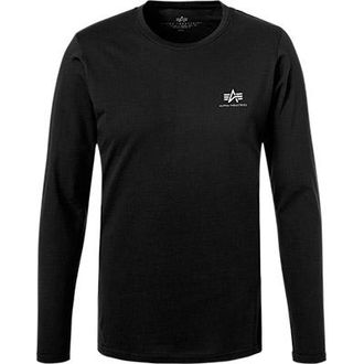 Alpha Industries Herren Longsleeve schwarz Baumwolle