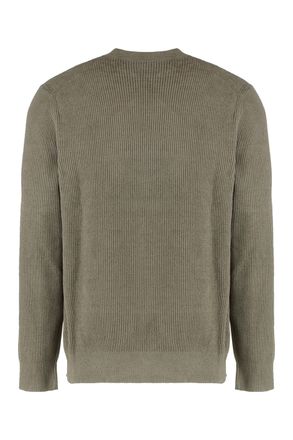 HUGO BOSS Mens Sweater With Velvet Ribbing Open Brown Viscose Sweatshirts