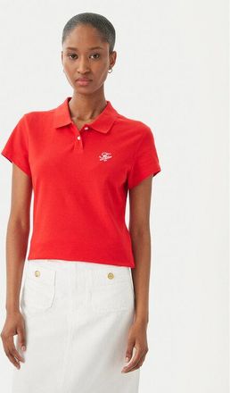 Tommy Hilfiger Poloshirt 1985 Logo WW0WW49259 Rot Slim Fit