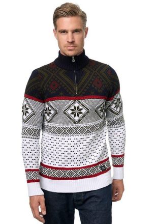 Rusty Neal Strickpullover mit winterlichem Muster