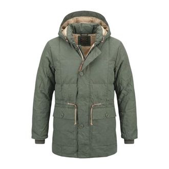 CHESAPEAKE'S Expedition Down Parka HBT Waxed - Homme - Manteaux - Vert - Taille: M