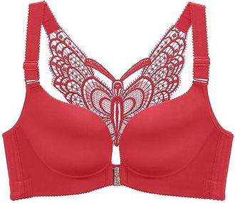 Generic Soutien-gorge &agrave; armatures pour femme - Coupe unique - Demi T shirt - Soutien-gorge convertible pour femme, Rouge, 95