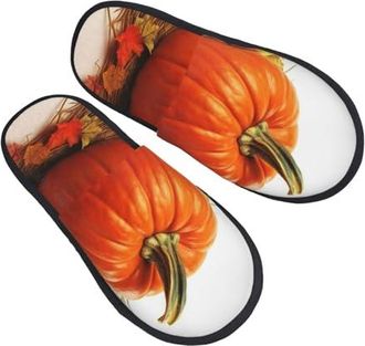 Generic Pantoufles En Coton Citrouille DAutomne Peluche Fourrure Pantoufles Chaud Chaussons DInt&eacute;rieur Pour Camping Homme Voyage M
