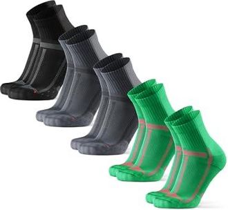 Danish Endurance Chaussettes de Running Longue Distance, Anti-Ampoules, Soutien Vo&ucirc;te Plantaire, 5 Paires, Multicolore (1x Noir/Gris, 2x Gris/Noir, 2x Vert), 35-38
