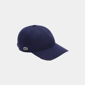 Lacoste Casquette en serg&eacute; de coton - bleu marine