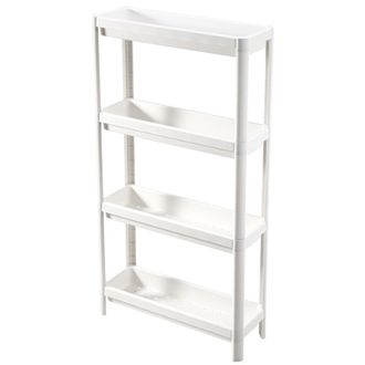 Generic Schmaler Rollwagen Aus PP-Kunststoff mit 360&deg;-Drehr&auml;dern 3/4-st&ouml;ckiger Rollwagen f&uuml;r B&uuml;ro K&uuml;che Waschk&uuml;che und Enge Stellen(36 * 23 * 100cm)