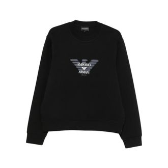Emporio Armani Sweatshirt mit Stickerei - - Sweatshirts & Hoodies - Herren - Schwarzk - S