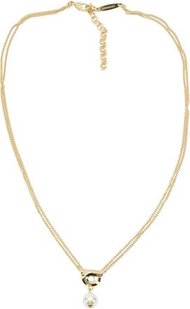 Ferragamo Femme, Accessoires, Jaune, Taille: ONE Size Gancini Necklace