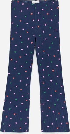 Arket Ausgestellte Gerippte Leggings -Blau