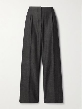 CHRISTOPHER ESBER Pantalon Droit En Serge De Laine À Plis Redux - Gris