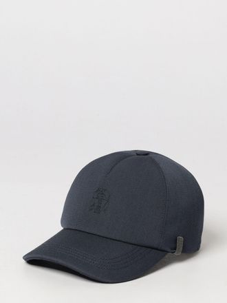 Brunello Cucinelli Casquette de baseball en twill de coton avec Monili