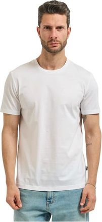 HUGO BOSS Homme, Tops, Blanc, Taille: L T-shirt Ligne Noire