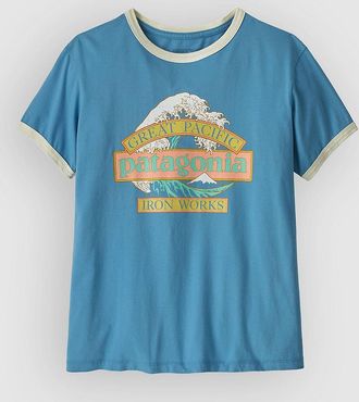Patagonia Great Waves Ringer T-Shirt shore blue