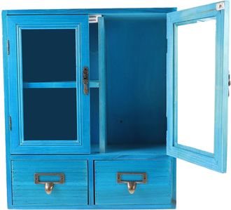 Hemobllo Hoement Wandschrank Holz mit Doppelt&uuml;ren Einfacher Aufbau Stabiles M&ouml;bel mit Gro&szlig;em Stauraum f&uuml;r Ringe Halsketten und Uhren Vielseitiger Schrank f&uuml;r B