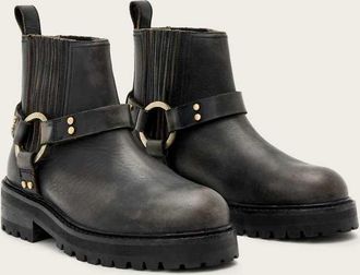 AllSaints Maddie - Bikerstiefel in Dunkelbraun-Brown