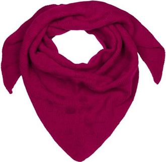 styleBREAKER Femme XXL Tricot Écharpe Triangle Unique avec motif tricoté en damier, Maxi Écharpe, Écharpe Triangle, Chiffon Chaud Hiver 01020047, couleur:Framboise