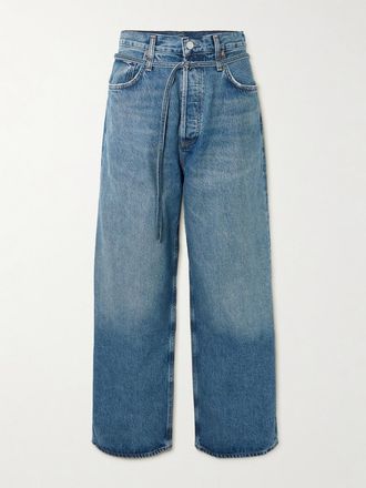 A Gold E Jean Large Taille Haute À Ceinture Emmi - Bleu