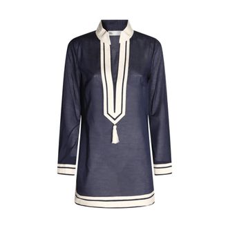 Tory Burch Cotton Tory Tunika - - Swimwear - Damen - Blau - L