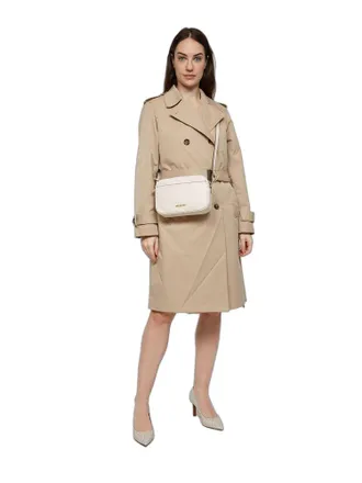 Michael Kors Womens Crossbody Bag Light Cream Leather - Crossbody-Bags