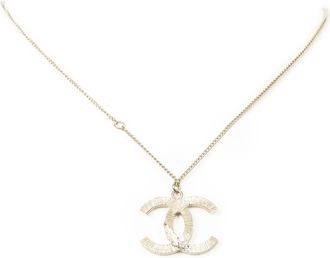 Chanel Crossbody Bags - CC Pearl Feather Pendant Necklace - Gr. unisize - in Gold - f&uuml;r Damen