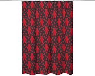 Bonamaison Le Jardin du Lin Digital Gedruckter Duschvorhang, Badewannenvorhang, Duschvorhangringe Enthalten, Größe: 140x200 cm - Entworfen und Hergestellt in der