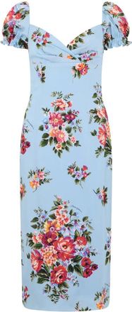 Dolce & Gabbana Femme, Robes, Multicolore, Taille: 40 FR F612St Floral Silk Dress