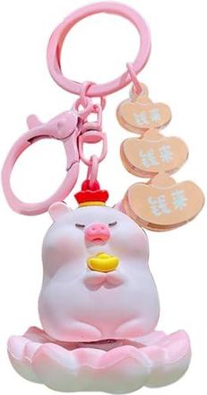 Generic Porte-cl&eacute;s danimaux de dessin anim&eacute;, porte-cl&eacute;s danimaux, porte-cl&eacute;s mignon, porte-cl&eacute;s danimaux mignons, pendentif de poup&eacute;e avec si&egrave;ge de fleur rota