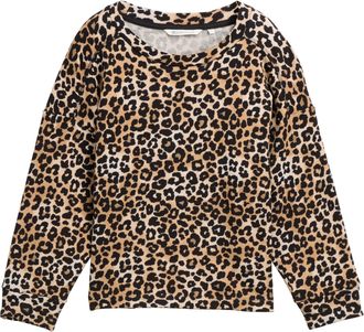 Tom Tailor Damen 1047873 Sweatshirt mit 7/8-Arm, 38384-Leo Print, M