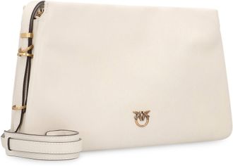 Pinko Womens Leather Crossbody Bag One, Two, Three White Calf Shoulder