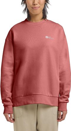 Jack Wolfskin Damen Essential Crewneck W Pullover, Mineral red, XXL